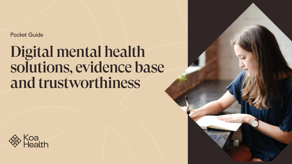 Mental health solutions, evidence base and trustworthiness